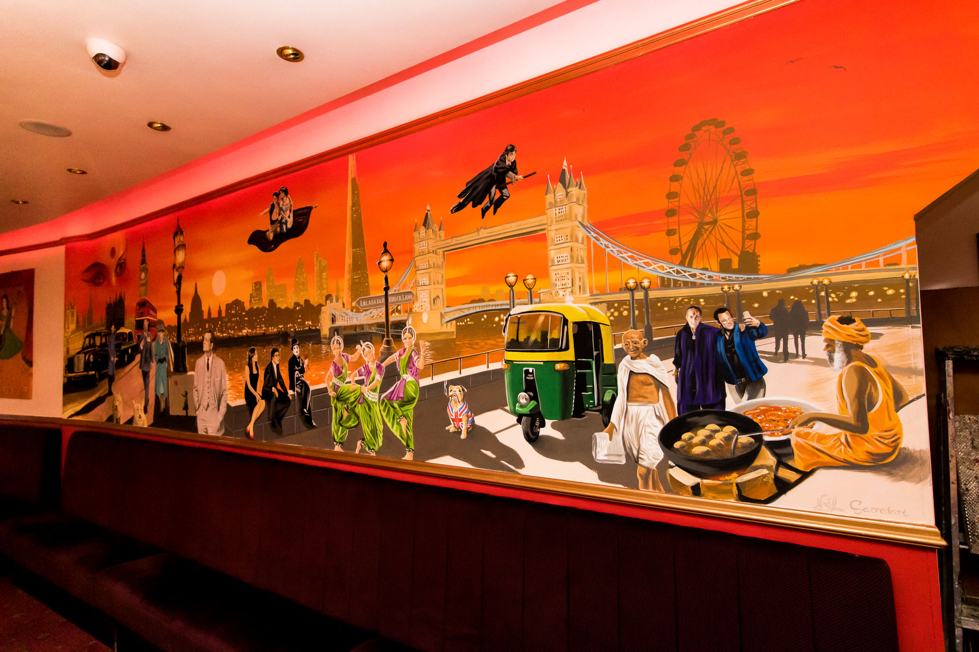 Aladin Restaurant Mural, Brick Lane | Sacredart Murals