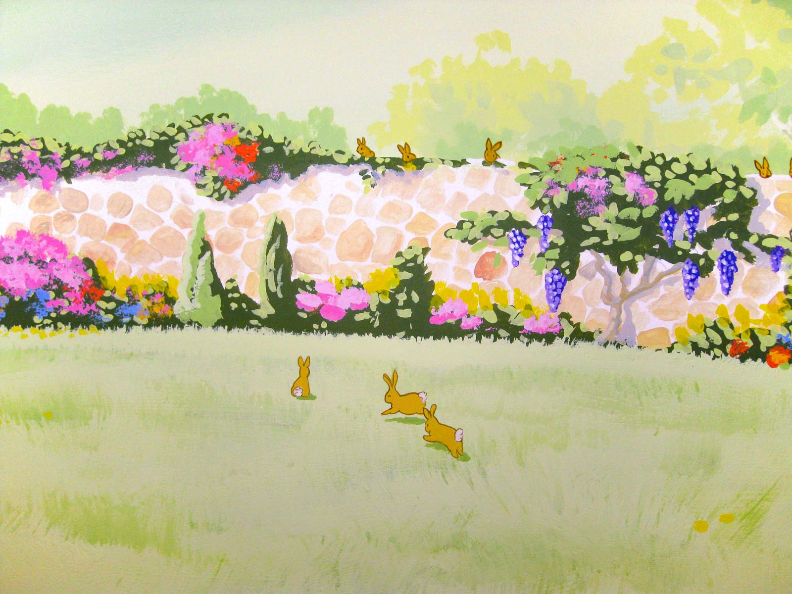 Cottage scene based on the world of Beatrix Potter | Sacredart Murals