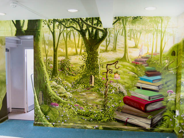 School Library Mural | Sacredart-murals.co.uk