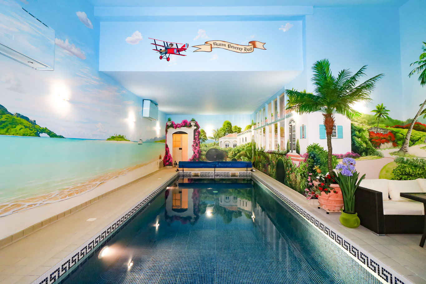 Caribbean Pool Mural | Sacredart Murals