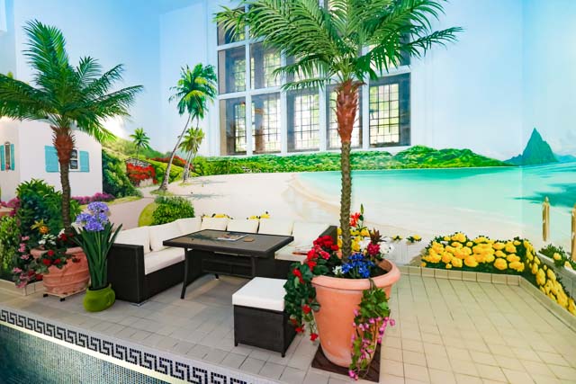 Caribbean Pool Mural | Sacredart Murals