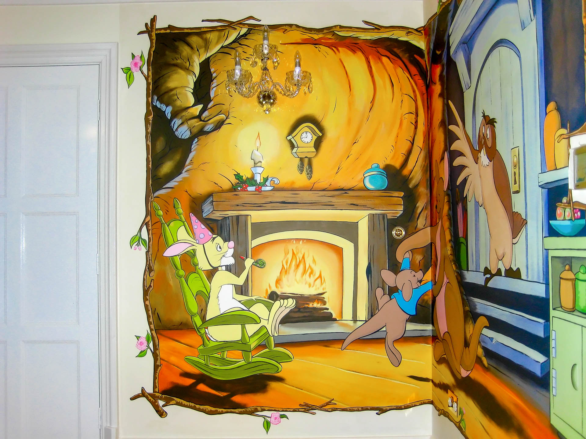 Winnie the Pooh Playroom Mural | Sacredart Murals
