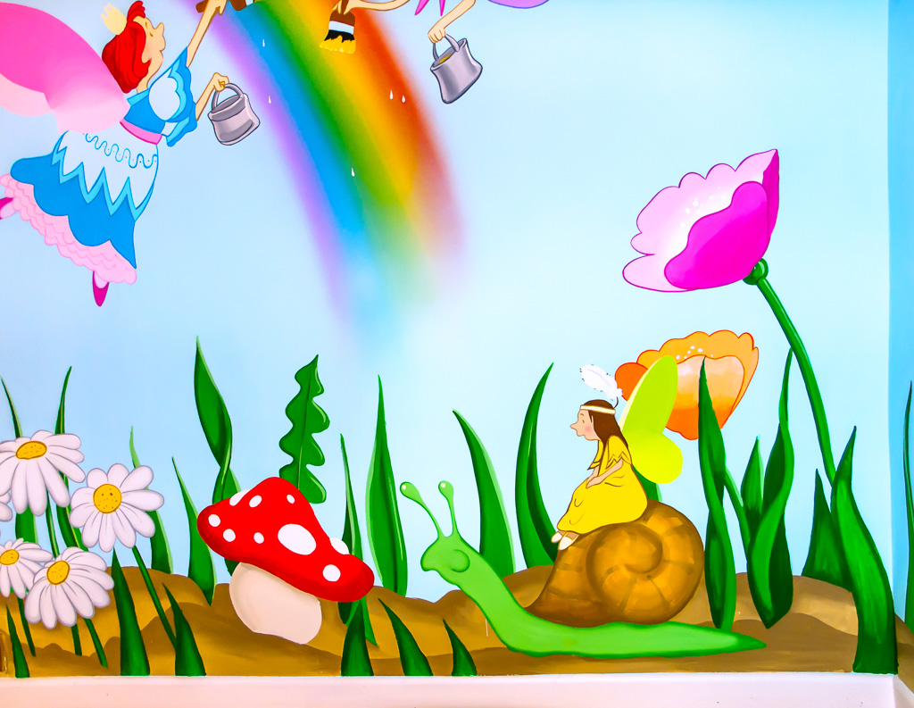 Bright and Colourful Fairies Mural | Sacredart Murals