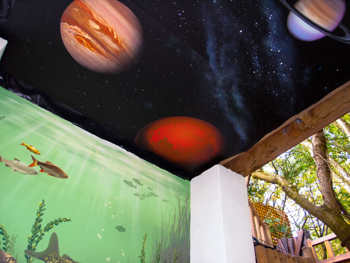 Planets on the ceiling | Sacredart Murals