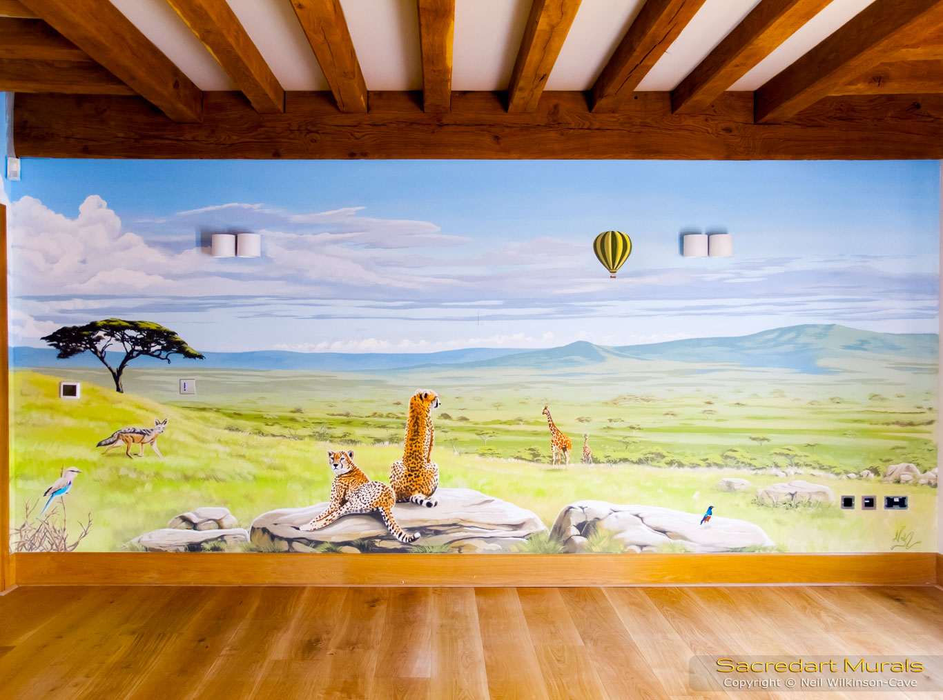 Safari Mural based on Serengeti | Sacredart Murals