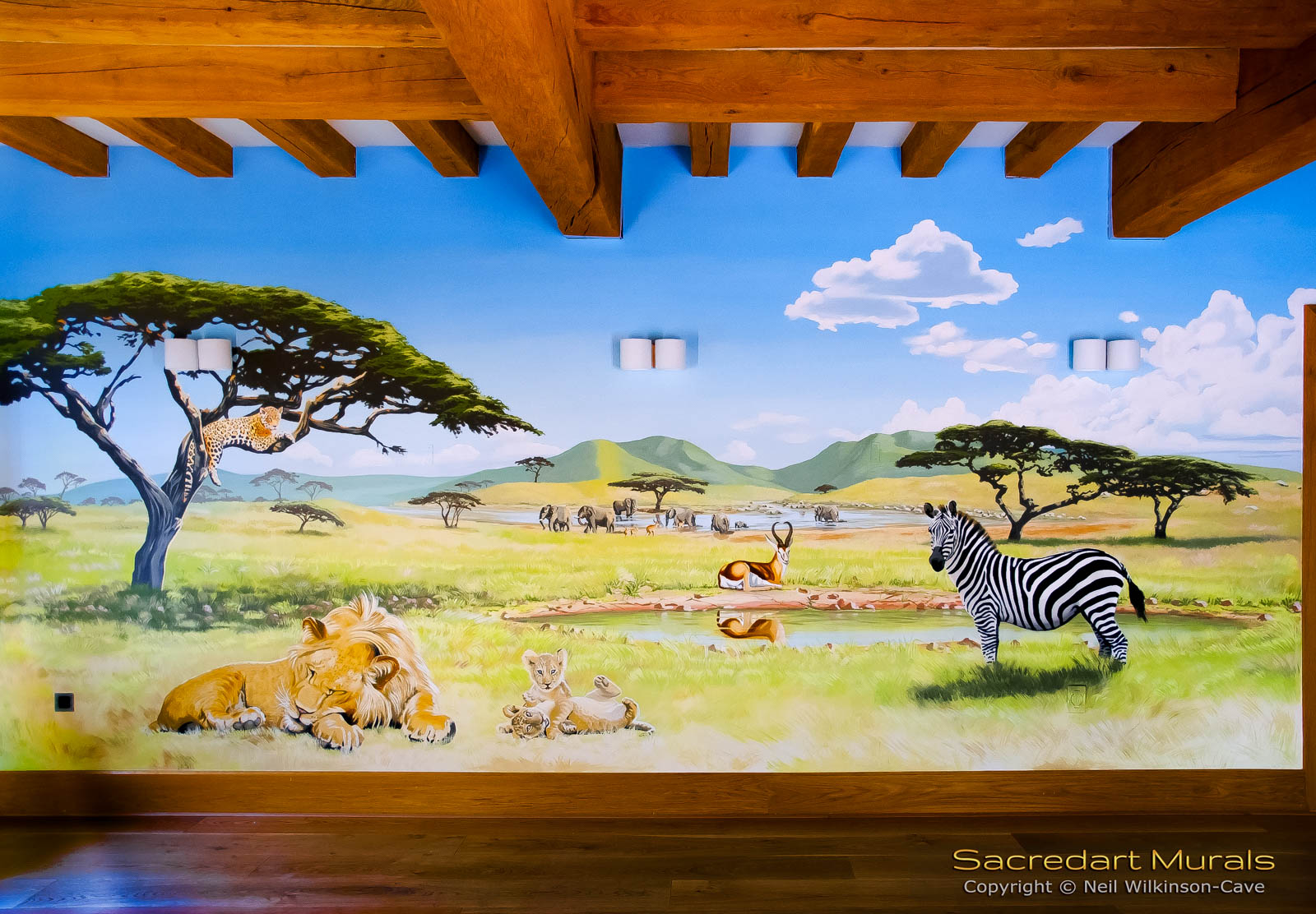 Safari Mural based on Serengeti | Sacredart Murals