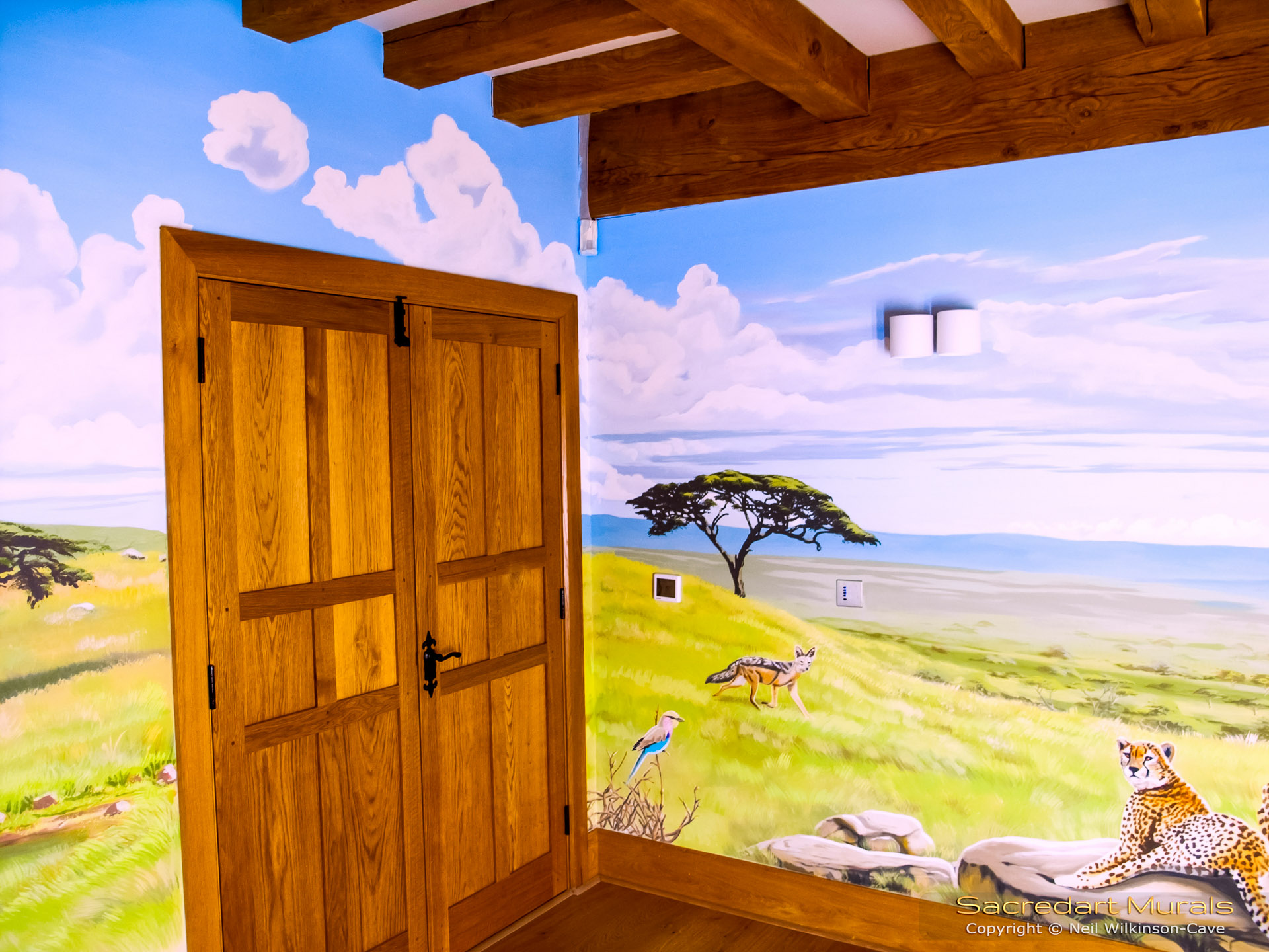 Safari Mural based on Serengeti | Sacredart Murals