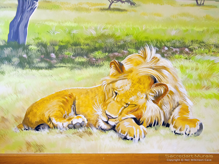 Safari Mural based on Serengeti | Sacredart Murals